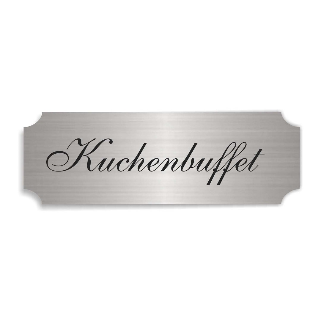 Self-adhesive Sign in Aluminum Look CAKE BUFFET Silver - Etsy