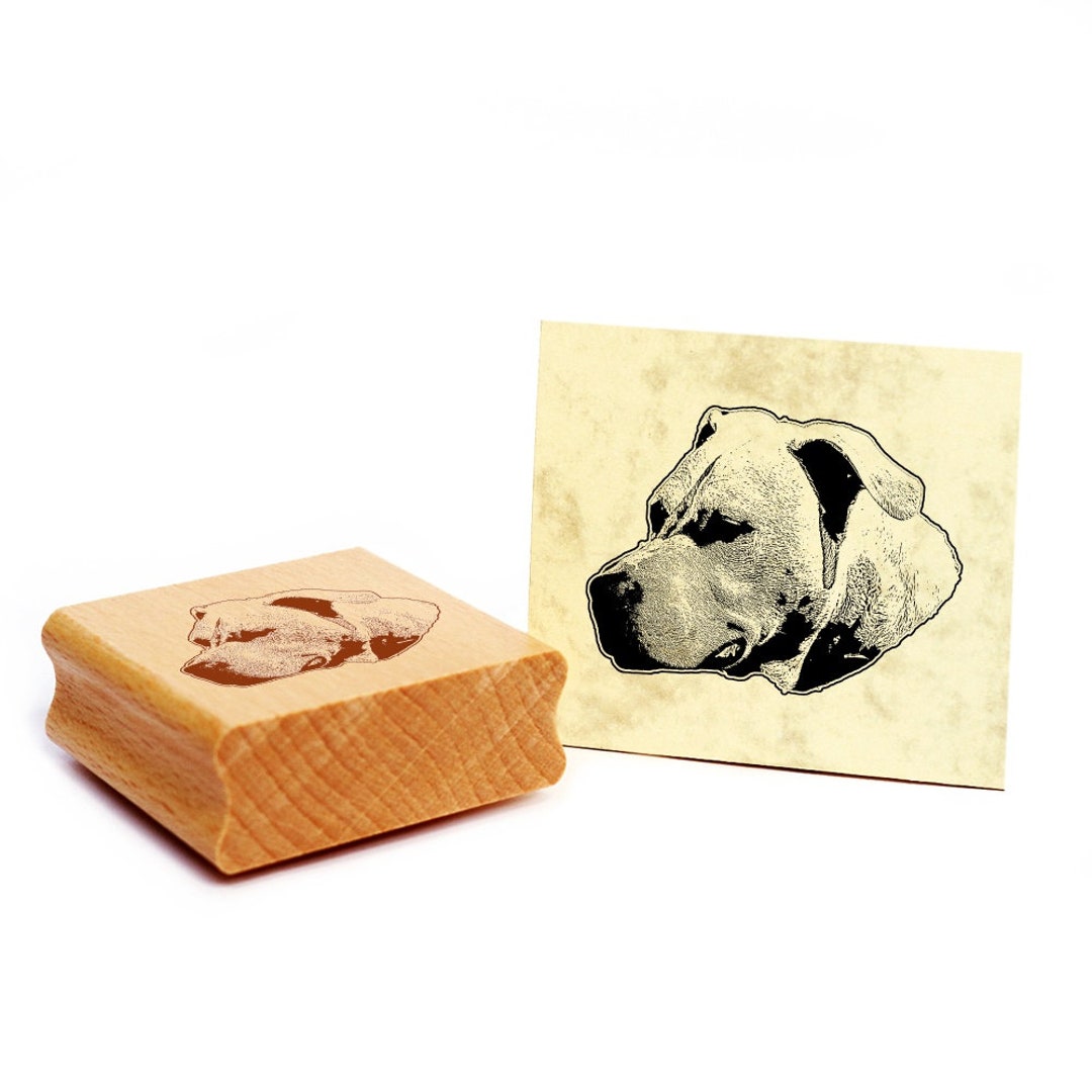 Motif Stamp Dogo Argentino Stamp Dog Wooden Stamp 48 X 37 Mm Gift Idea ...