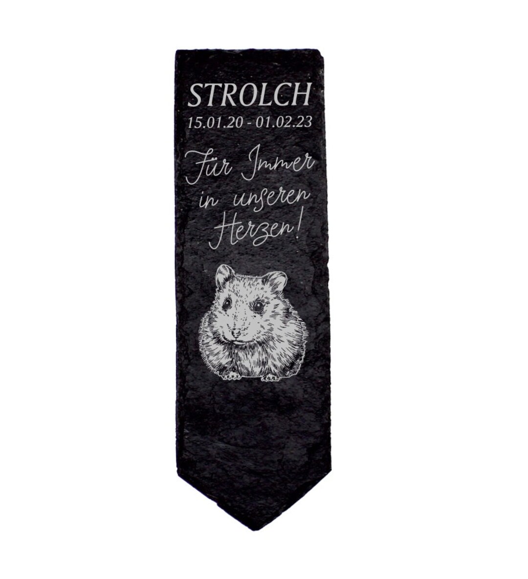 Hamster Grave Marker Animal Gravestone Slate Memorial Plaque With ...