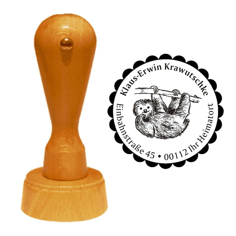 Sloth Rubber Stamp - Etsy