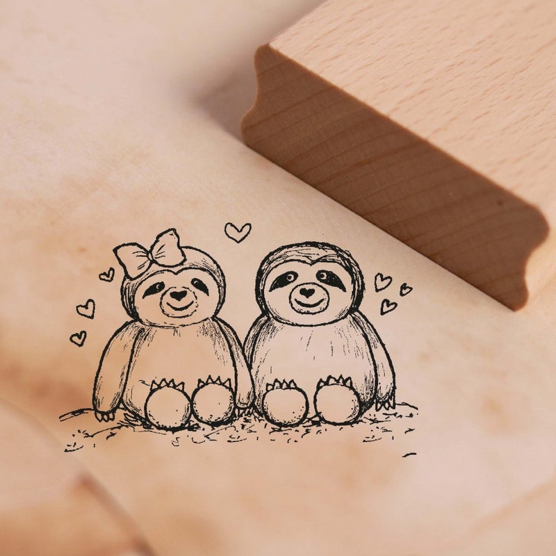 Sloth Rubber Stamp - Etsy