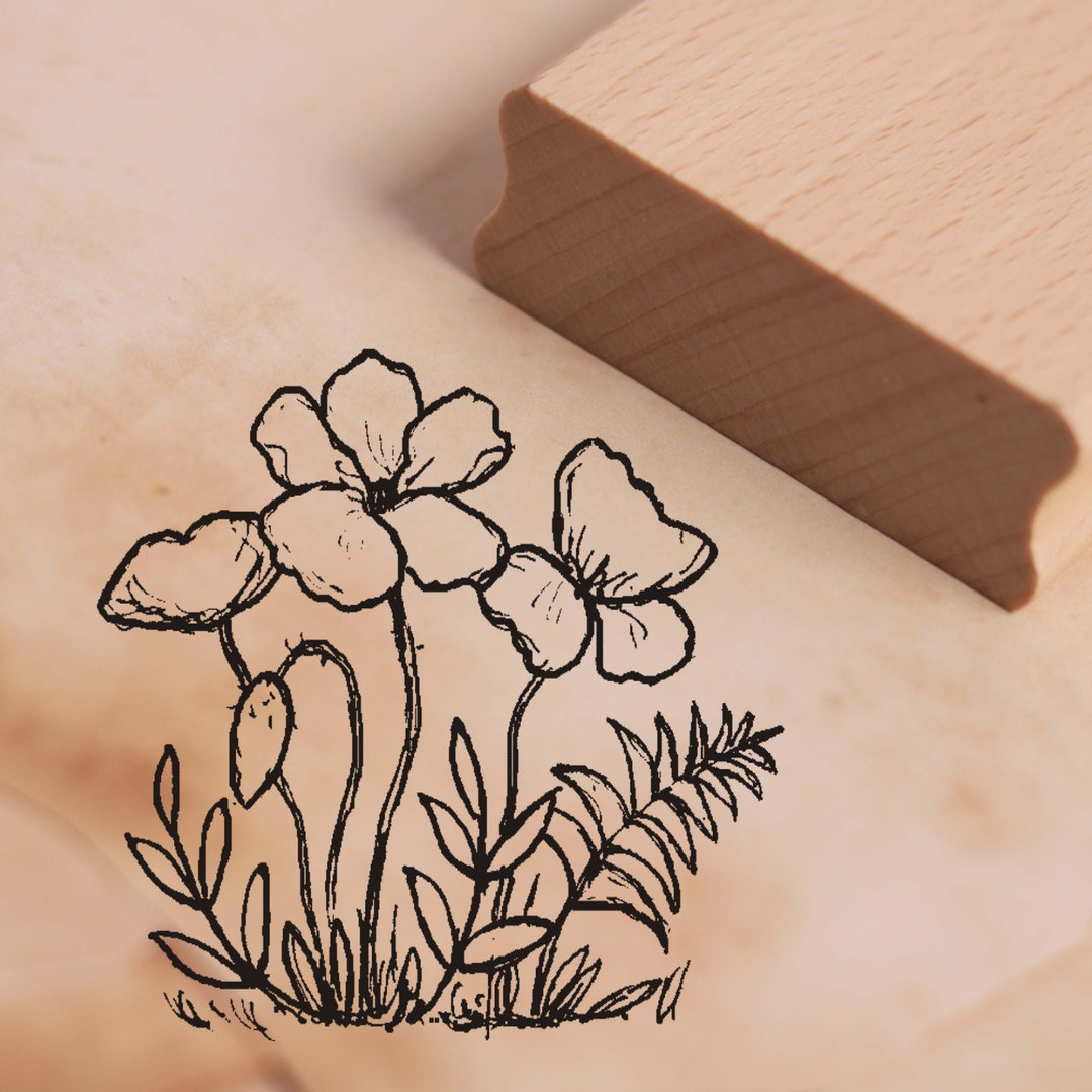 Stamp Flowers Wildflowers Nature Motif Stamp Approx. 38 X 38 Mm ...