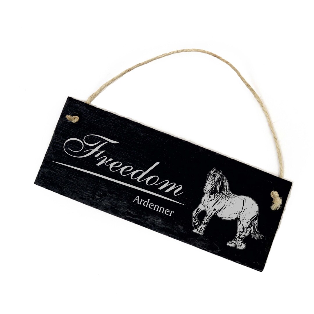 Slate Horse Ardennes With Wish Names Door Sign 22 X 8 Cm Weatherproof ...