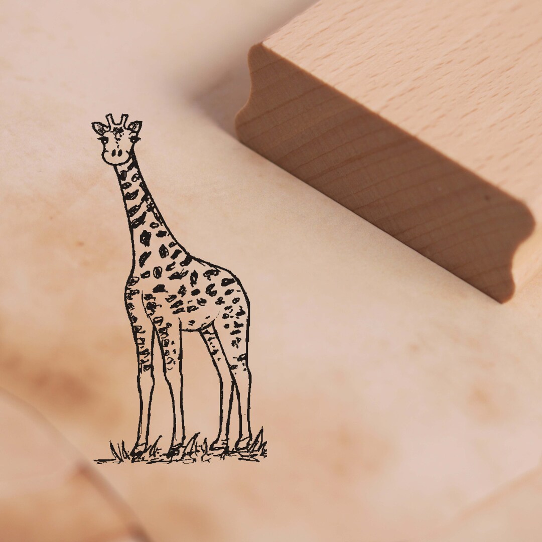 Stamp Cute Giraffe - Motif Stamp Approx. 24 X 48 Mm - Scrapbooking ...