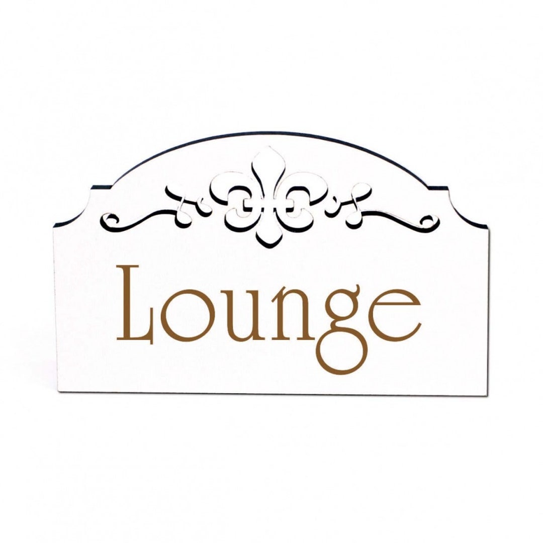 Lounge Door Sign Self-adhesive Sign With Ornaments 15.5 X - Etsy
