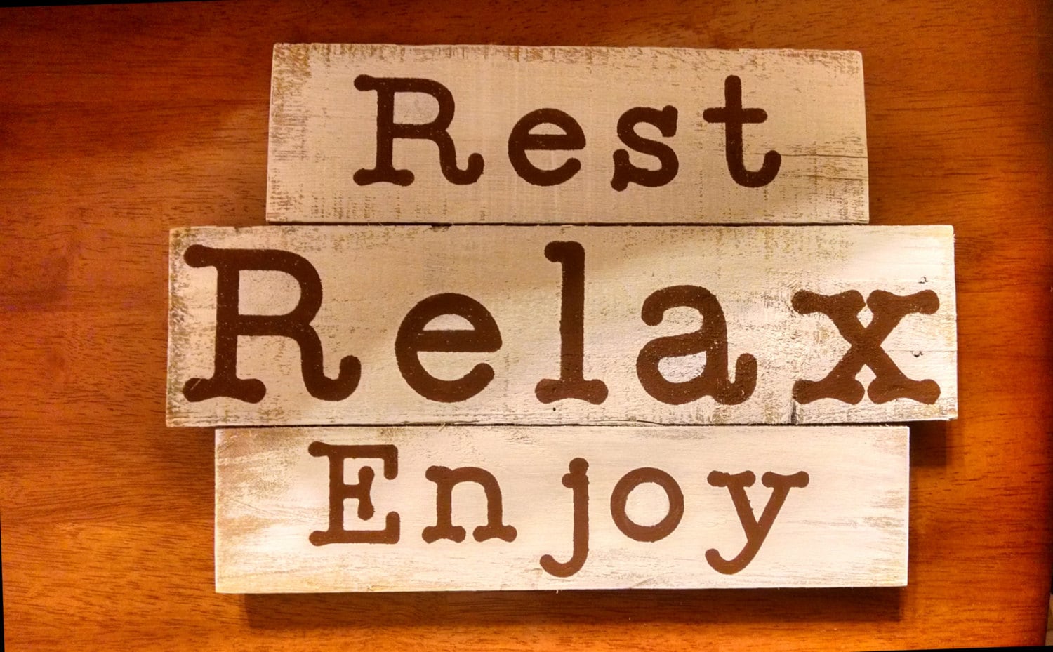 Rest Relax Enjoy Sign | Etsy