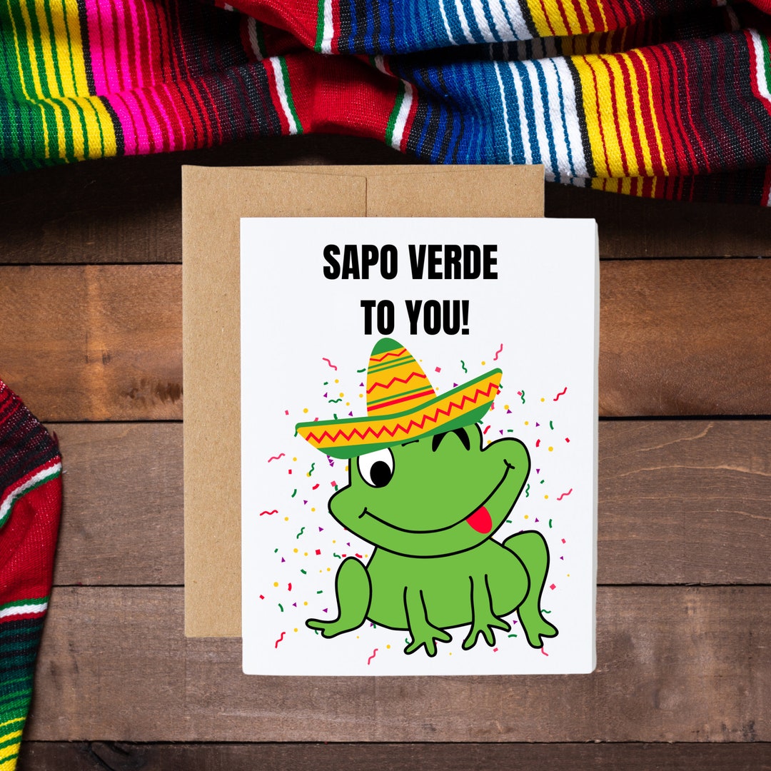 Sapo Verde to You happy Birthday Feliz Cumpleanos - Etsy