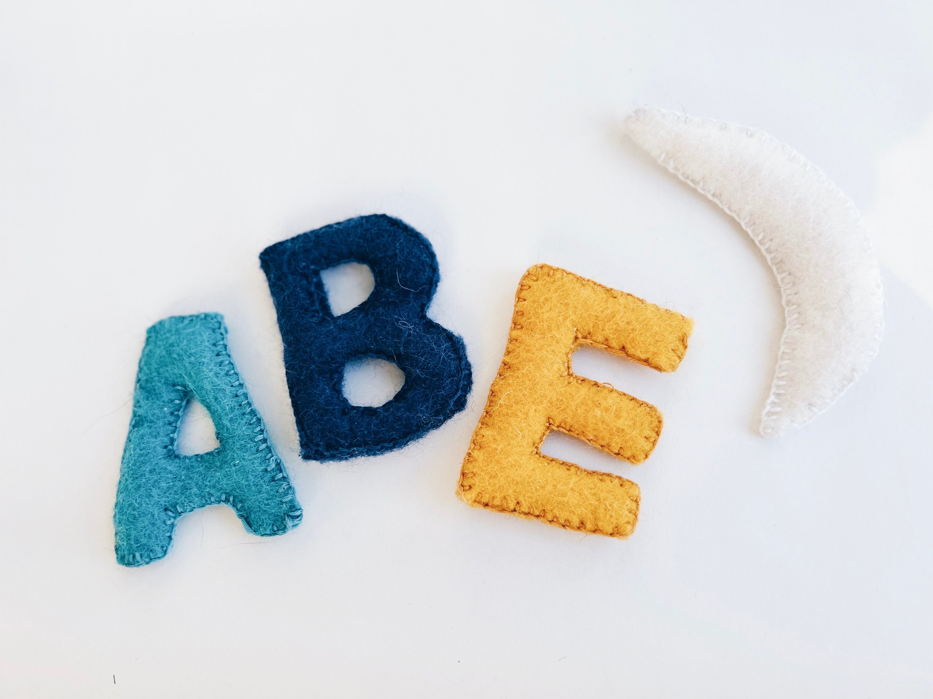 Handstitched Wool Felt Letters & Shapes - Etsy