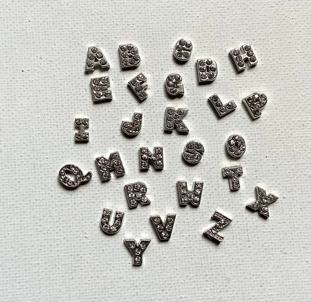 Rhinestone Letters, Locket Charms, Alphabet Charms, Locket Alphabet ...