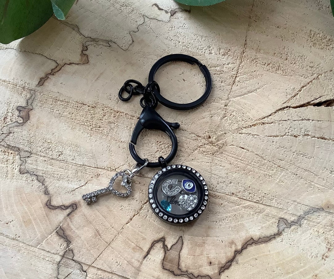 Keychain, Memory Floating Locket, New Car Gift, Personalized Gift ...