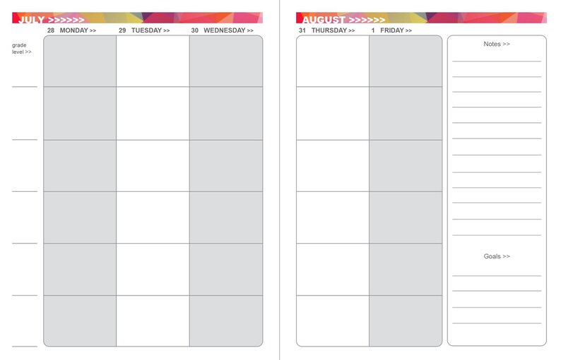 Art Teacher Lesson Plan Planner, Instant Download - Etsy Australia