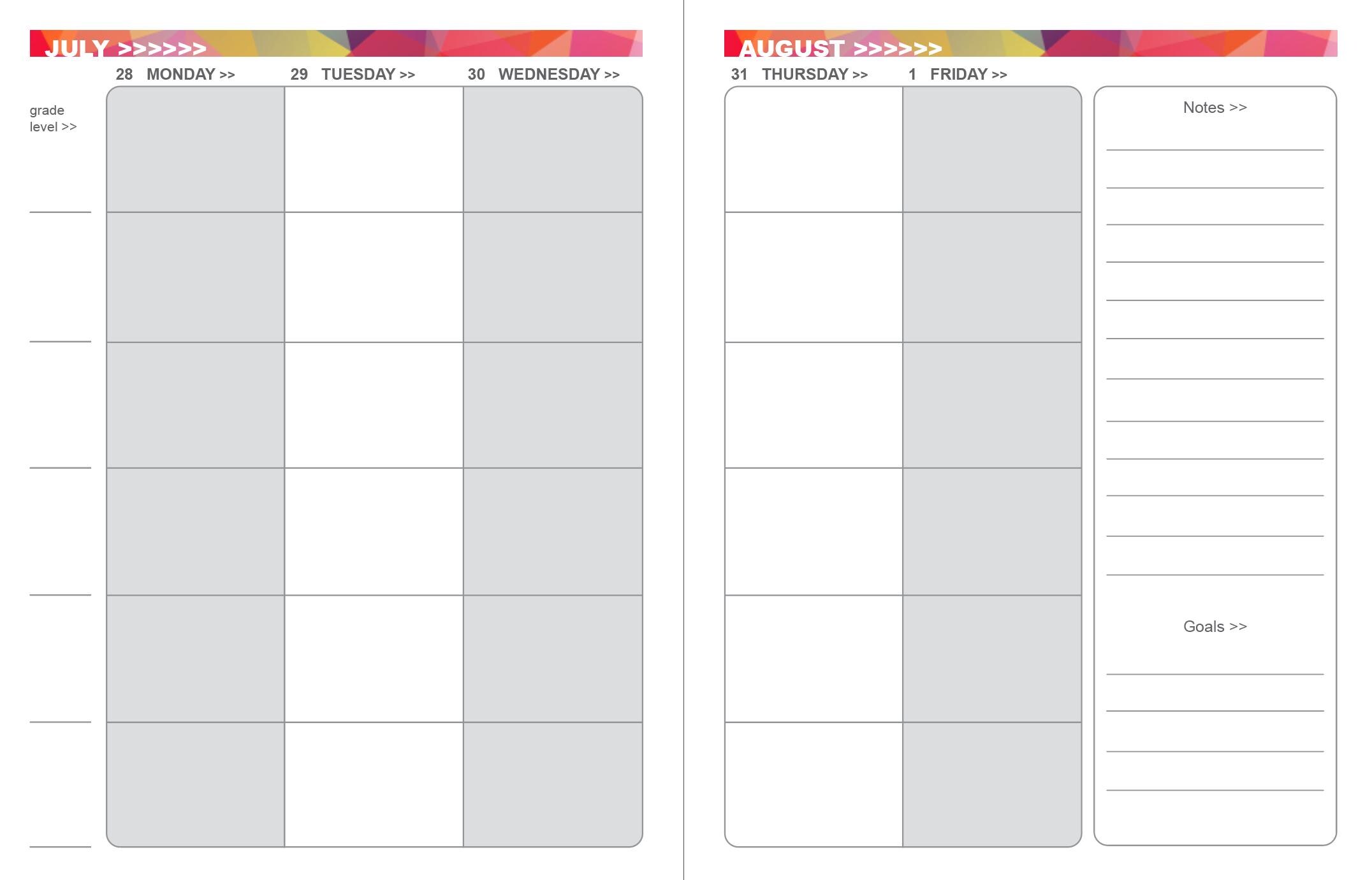 Art Teacher Lesson Plan Planner, Instant Download - Etsy