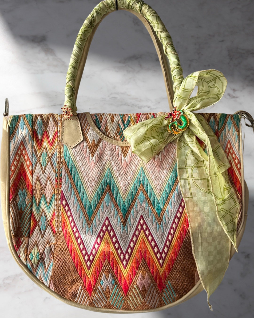 Dragon Heirloom Collection XL Sandia Bag With Soft Robles Xela Leather ...