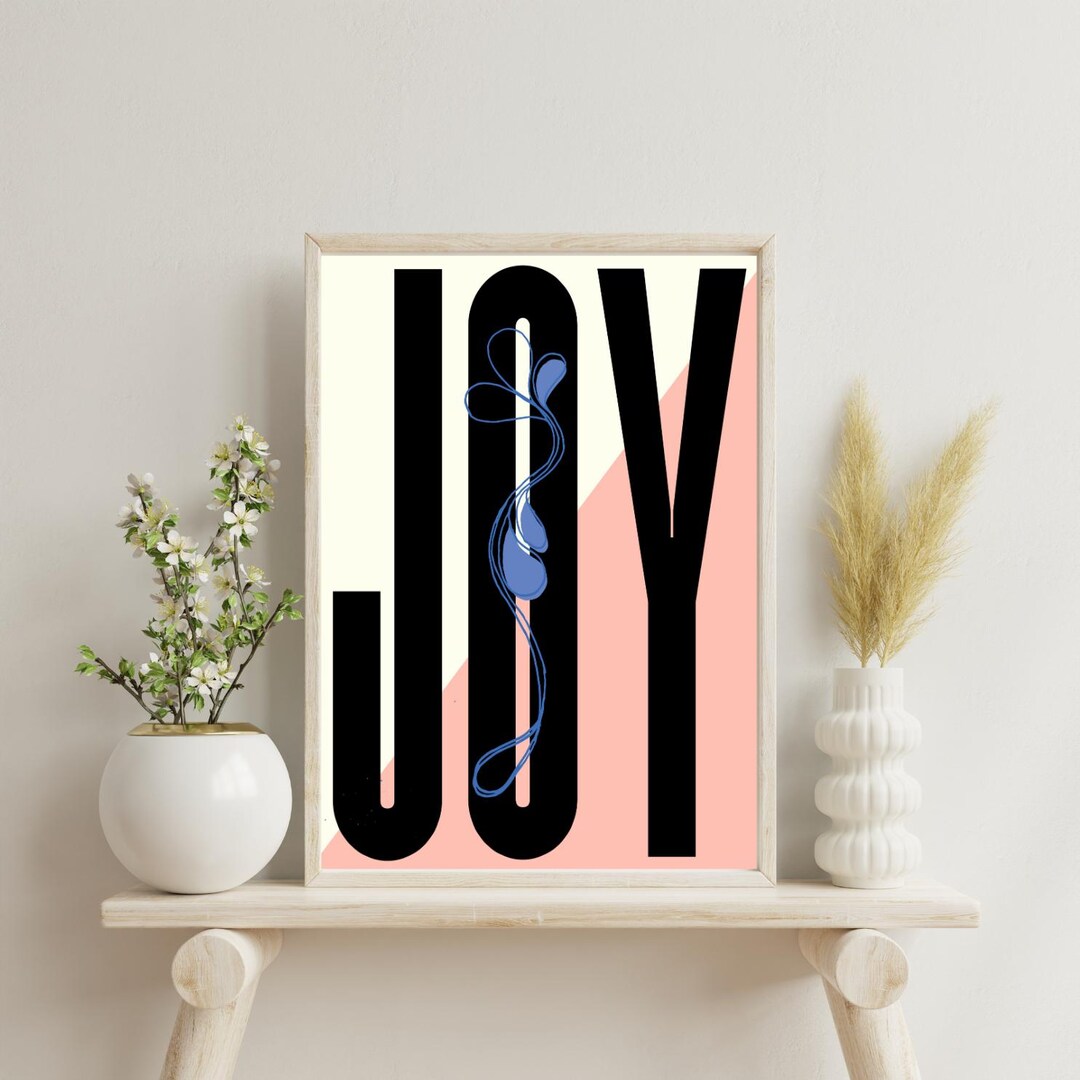 Joy Pods Poster 11x14 | Contemporary Home Decor | Fun Colourful Wall ...