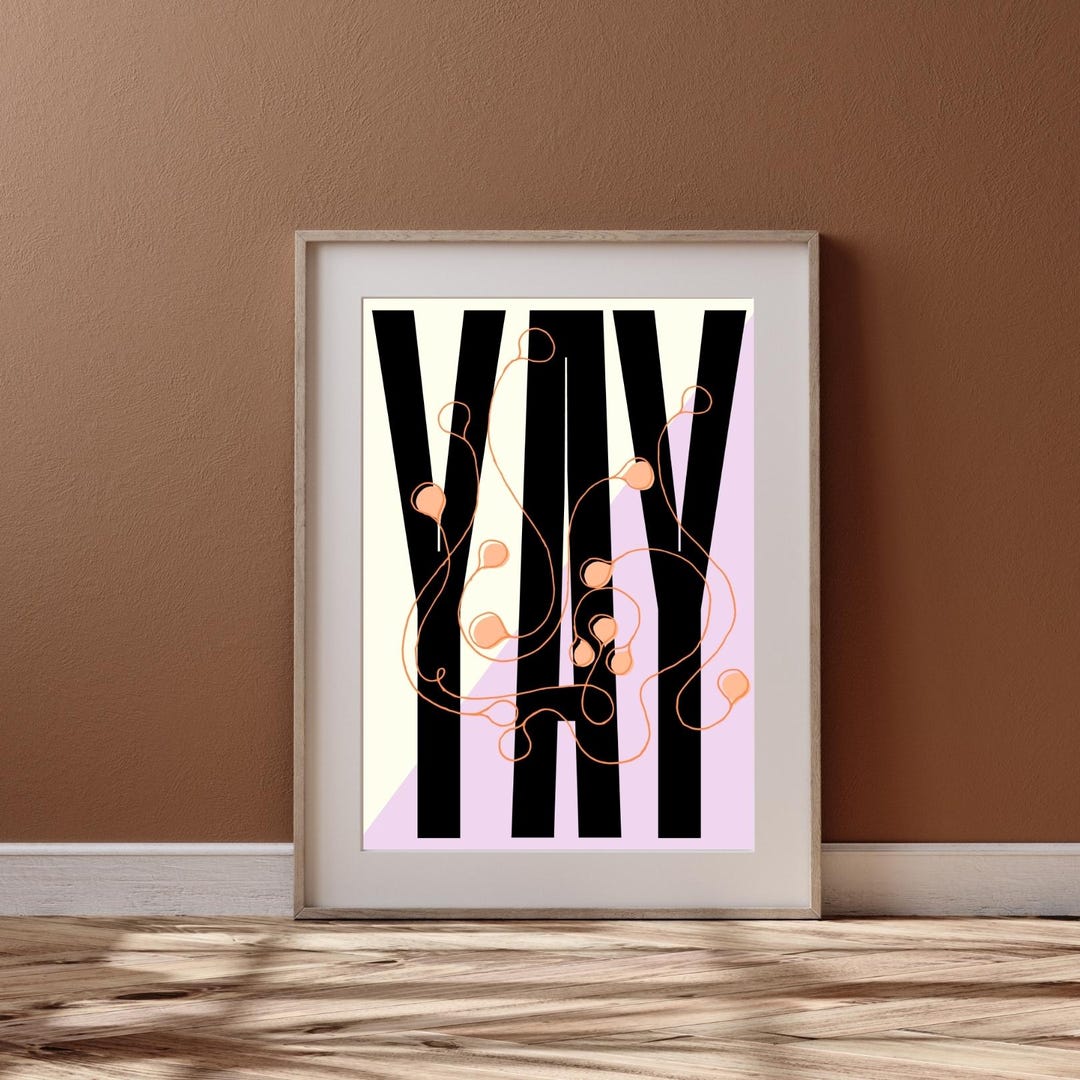 Yay Pods Poster 11x14 | Contemporary Home Decor | Fun Colourful Wall ...