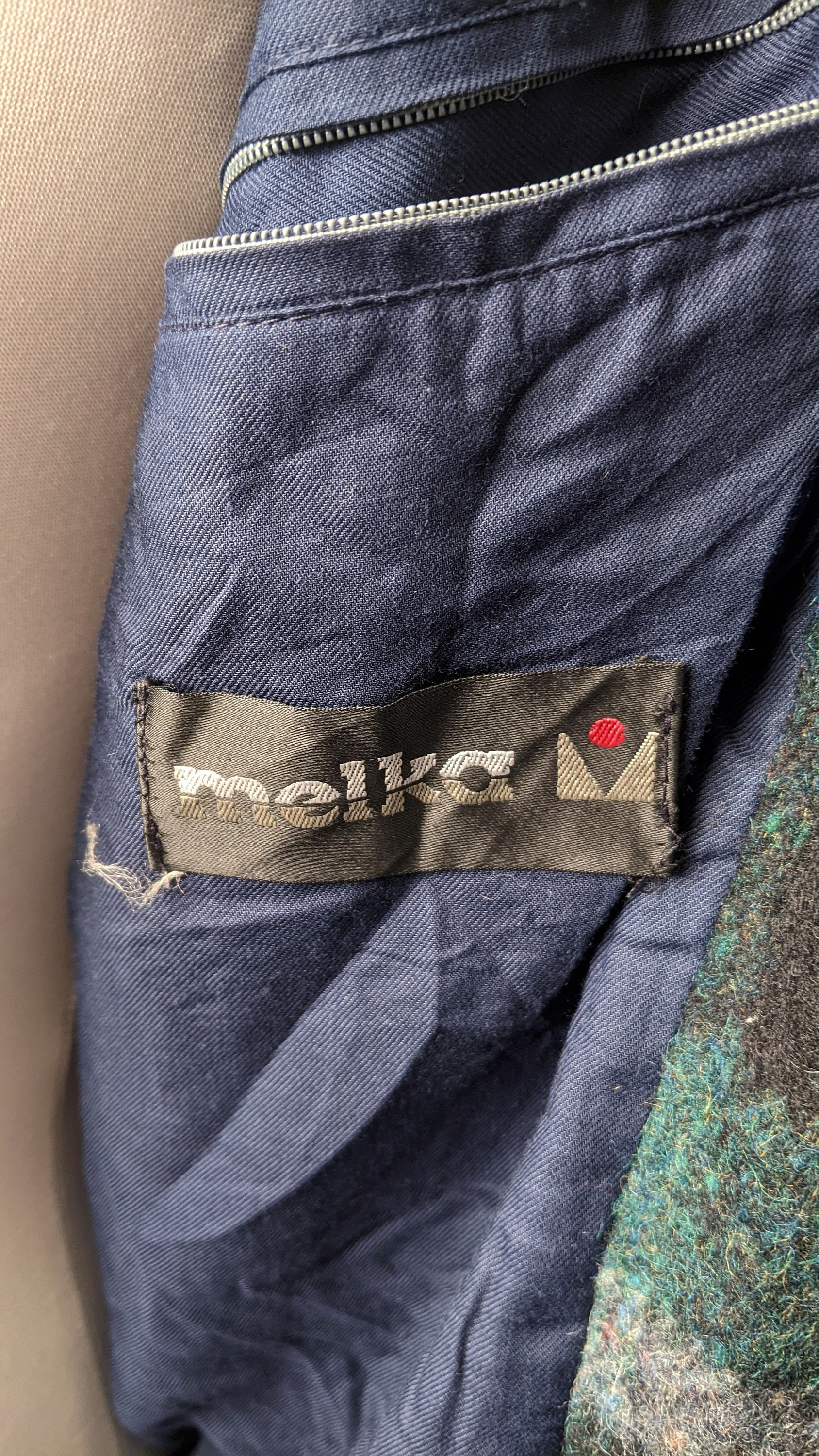 80s Tartan Wool Bomber Jacket by Melka, Plaid Check Coat, Size XL 48 ...