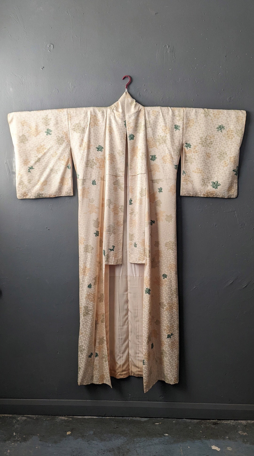 Vintage Maple Leaf Kimono, Japanese Kaede Late Summer Robe - Etsy