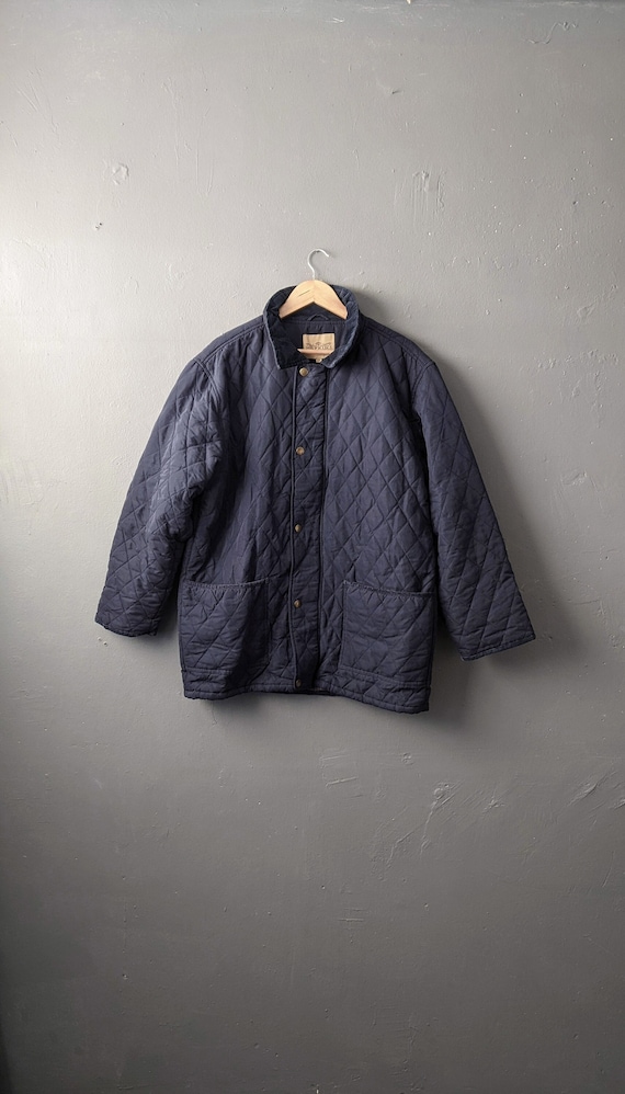 90s Quilted Liner Coat by Hopkins, Diamond Padded Jac… - Gem