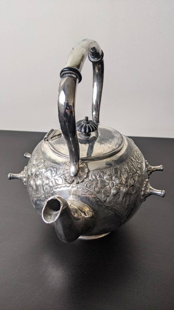 Antique Victorian Spirit Kettle Silver Plated EPBM Chased - Etsy