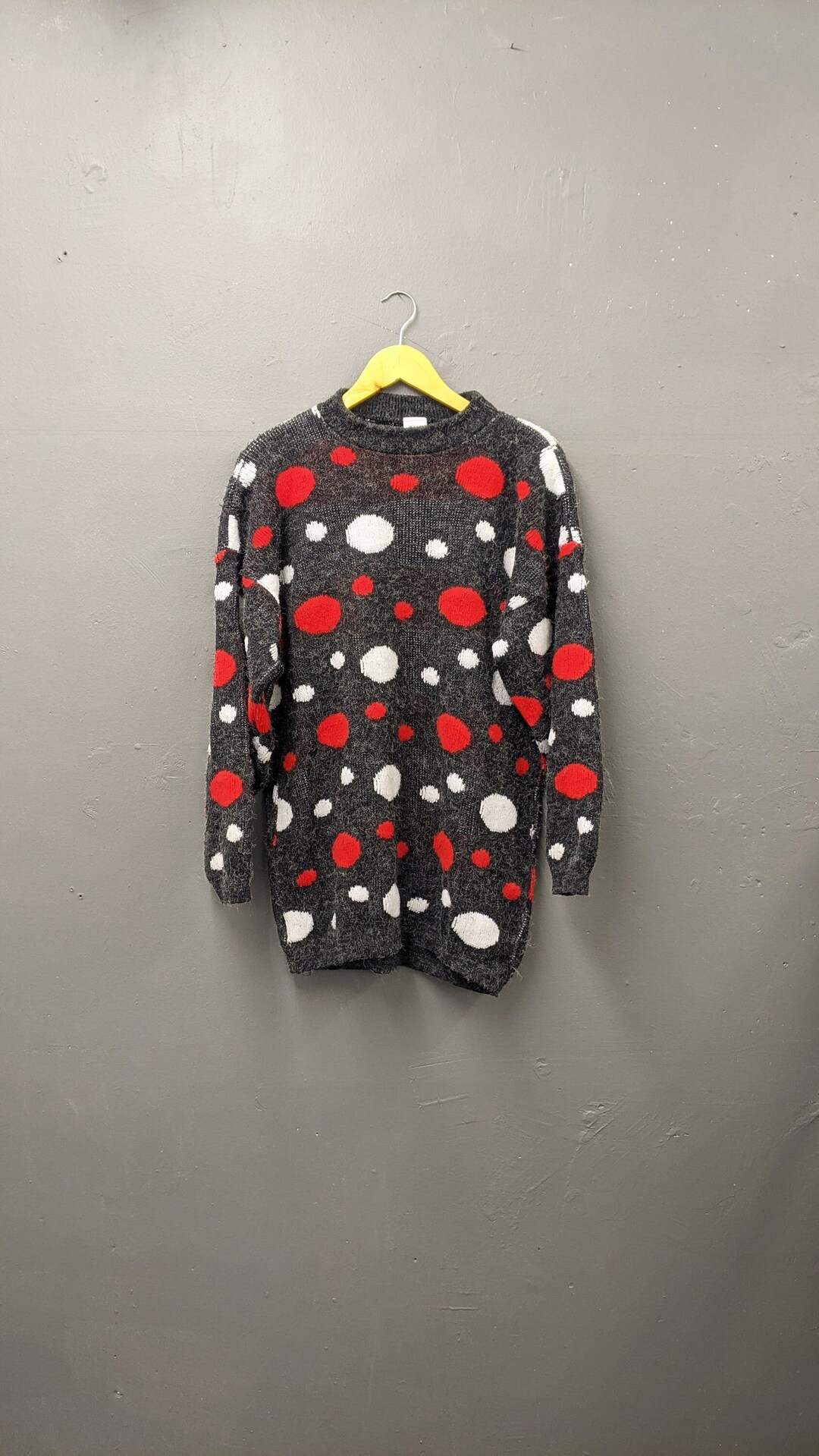 80s Spotty Long Sweater, Red Noses and Snowballs Festive Jumper, Plus ...