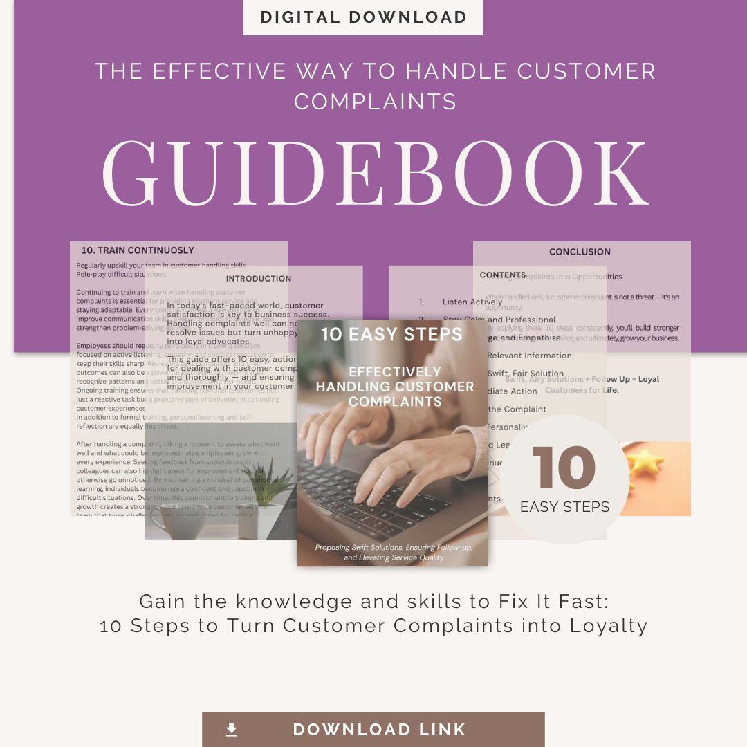 10 Easy Steps in Effective Dealing of Customer Complaints, Ebook, How ...