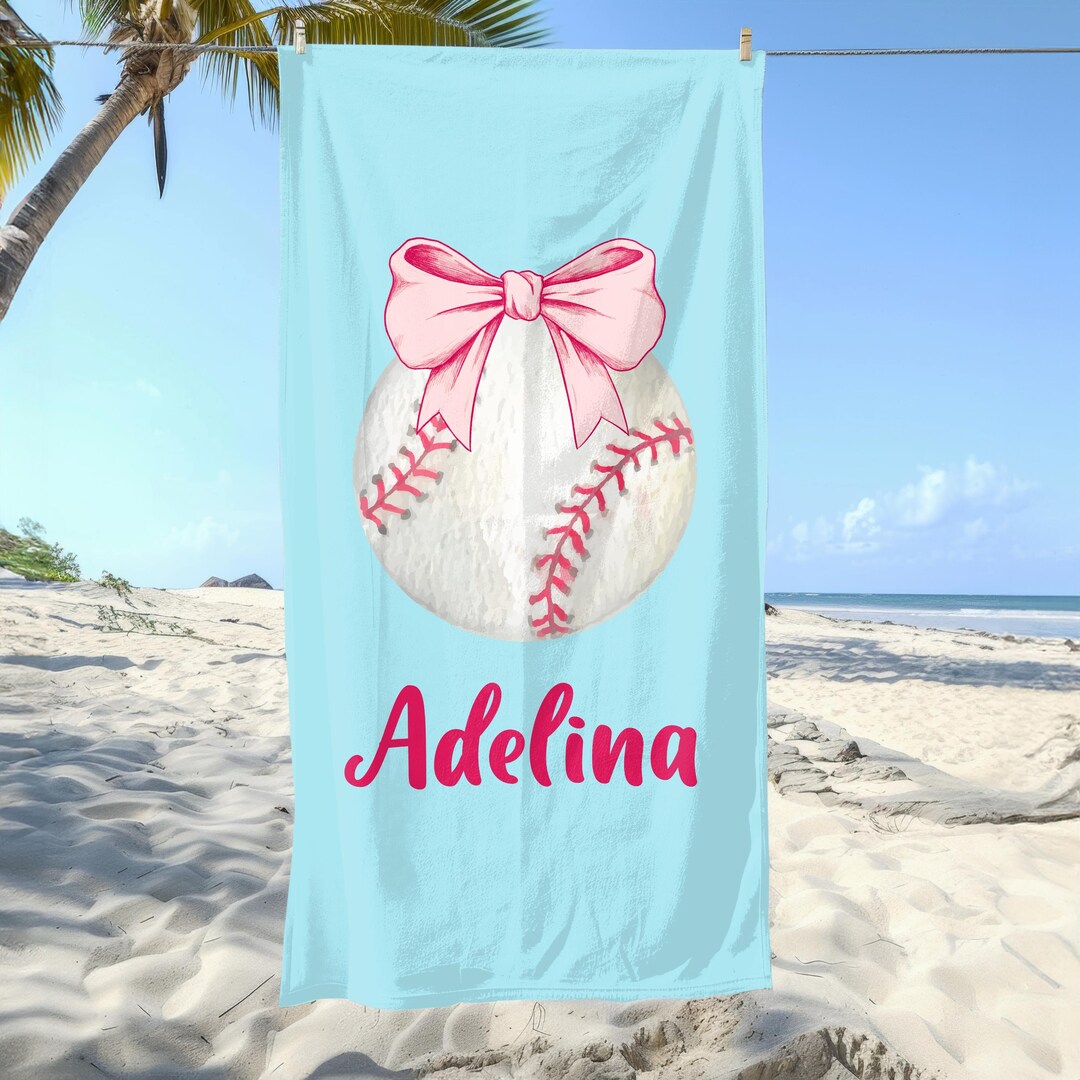 Personalized Softball Beach Towel | Custom Softball Team Towel Gifts ...