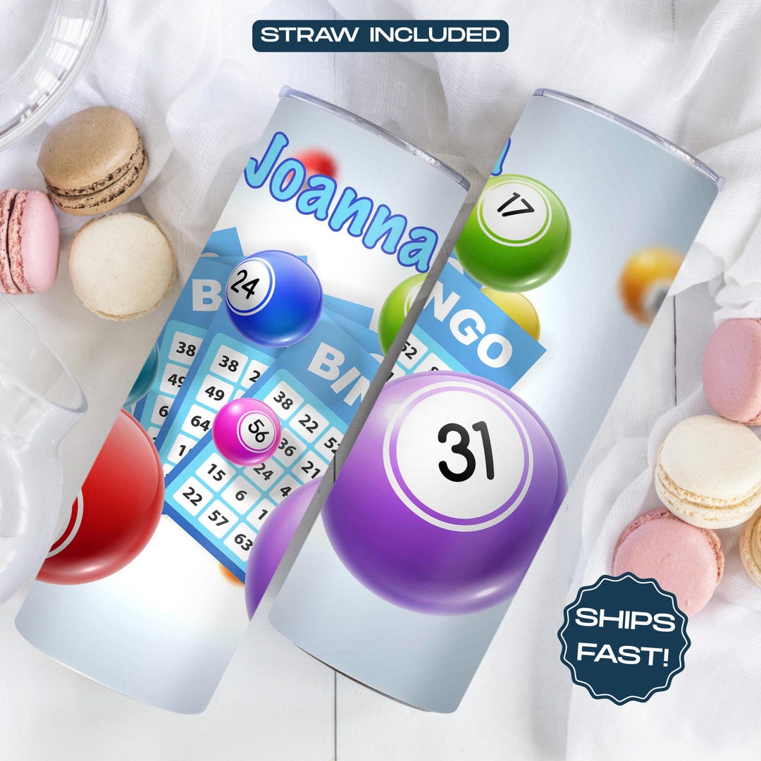 Personalized Bingo Tumbler Cup | Bingo Game Gifts | Gift for Grandma ...