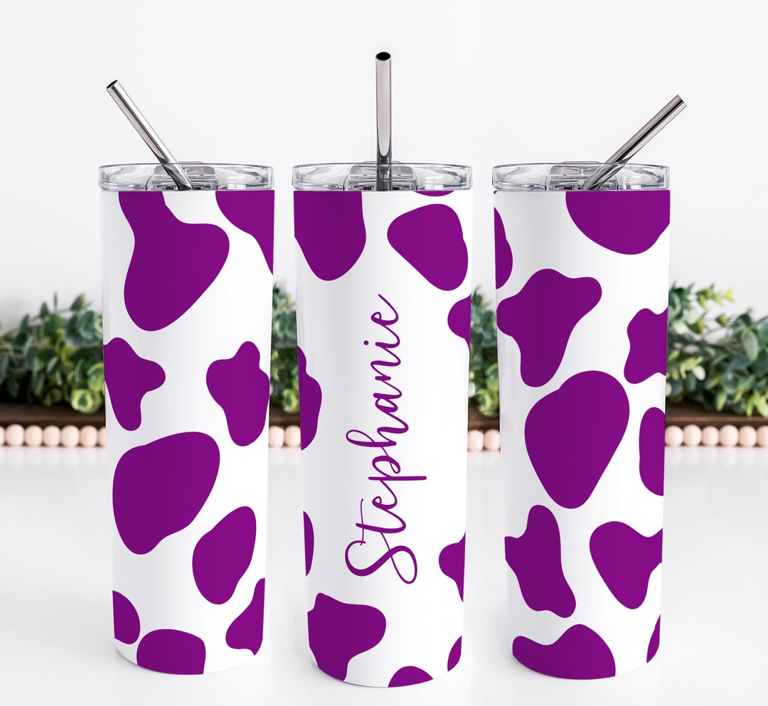 Personalized Cow Print Tumbler | Custom Western Cow Print Tumbler ...
