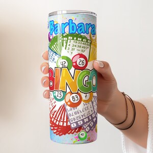 Personalized Bingo Tumbler Cup Bingo Game Gifts Gift for Grandma Custom ...
