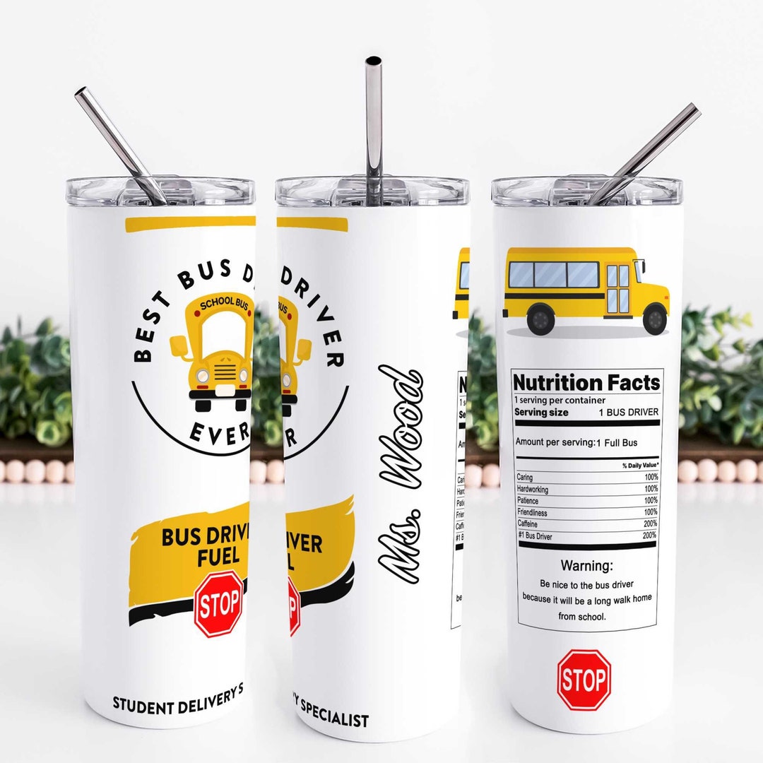 Personalized Bus Driver Tumbler | Bus Driver Tumbler Cup | Bus Driver ...