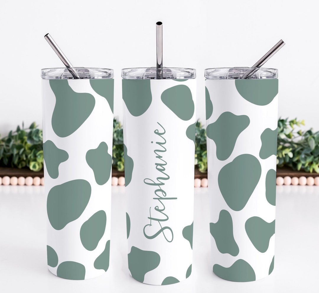 Personalized Cow Print Tumbler | Custom Western Cow Print Tumbler ...
