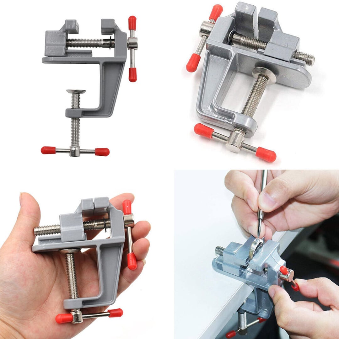 US 2-4 Pack Mini Vice Clamp 3.5 Aluminum Vice Miniature Jewelers Clip ...