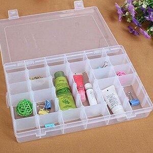 US 36 Grid Box Storage Organizer Case Display Makeup DIY Crafts Drug ...