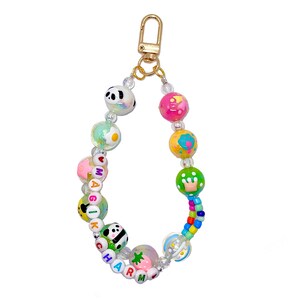 US Custom Name Phone Strap Key Pendant Charm Key Chain Identifier ...