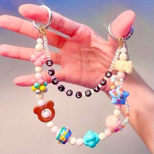 US Custom Name Phone Strap Key Pendant Charm Key Chain Identifier ...