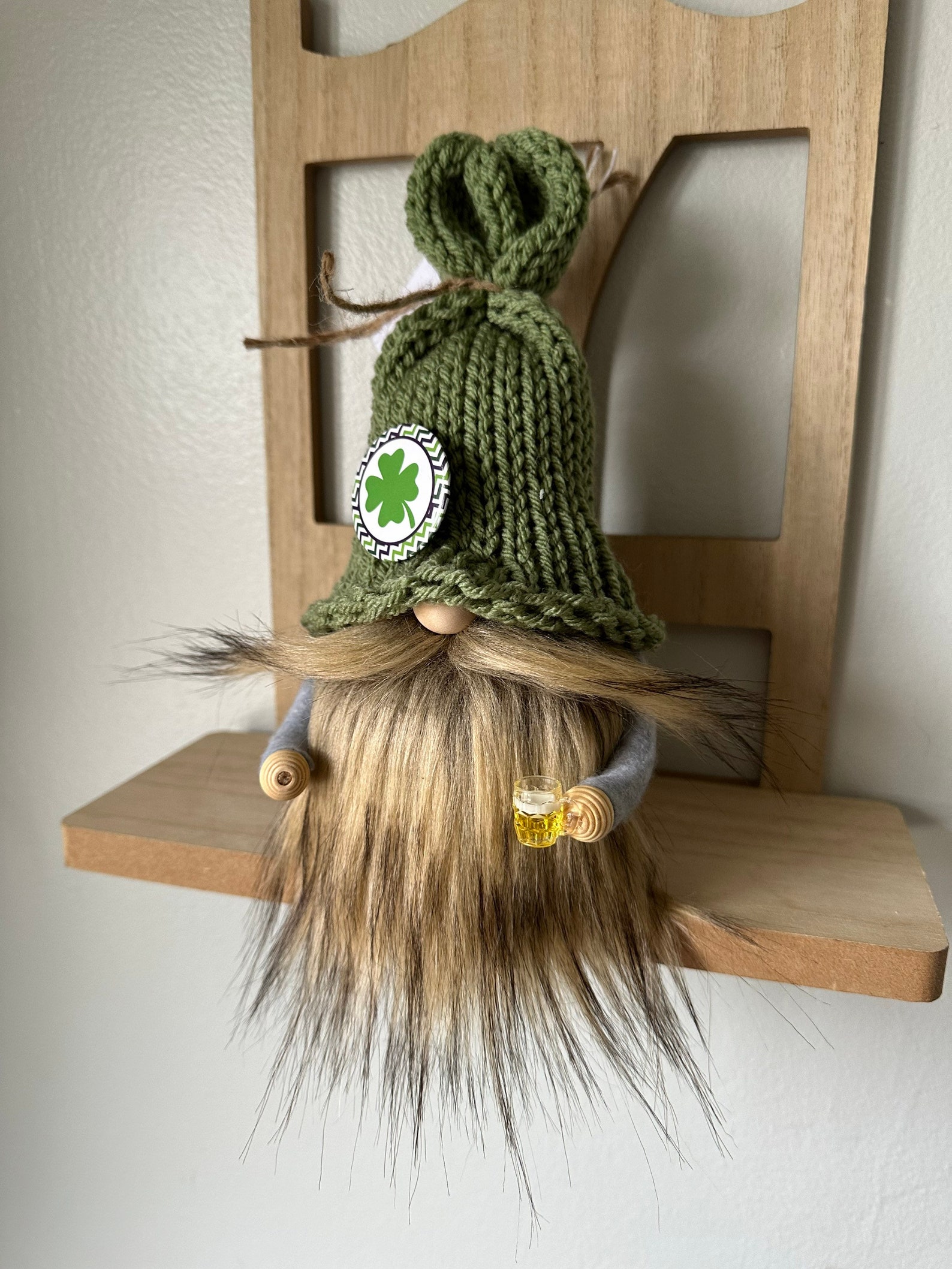 St. Patrick's Day Gnome Shamrock Gnome Clover Gnome - Etsy