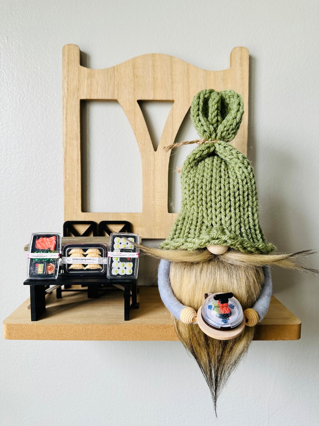 Sushi Gnome, Cooking Gnome, Chef Gnome, Kitchen Gnome, Kitchen Decor ...