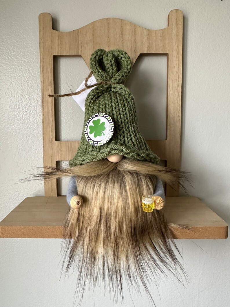 St. Patrick's Day Gnome Shamrock Gnome Clover Gnome - Etsy