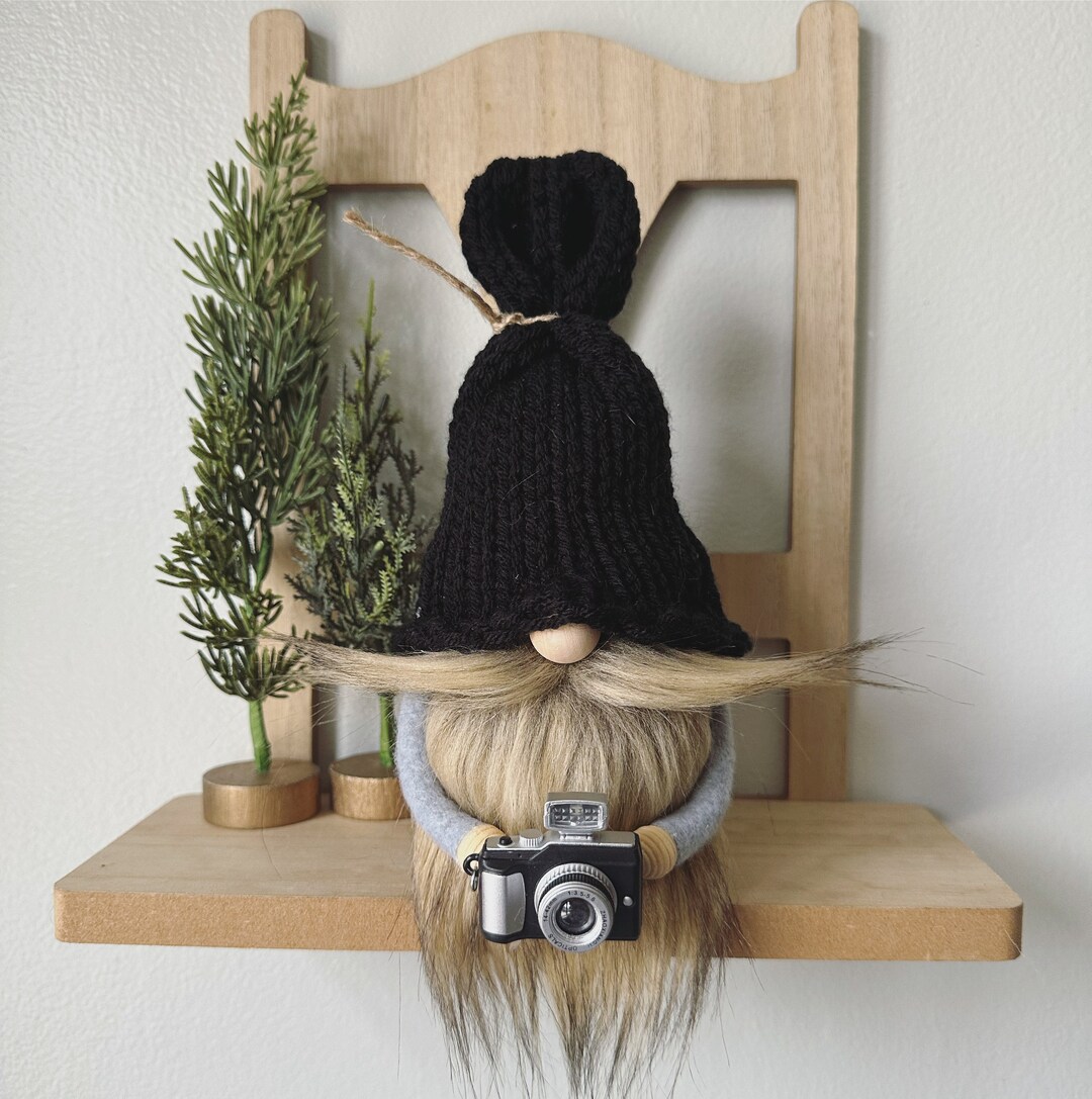 Camera Gnome, Photographer Gnome, Traveling Gnome, Tier Tray Decor ...