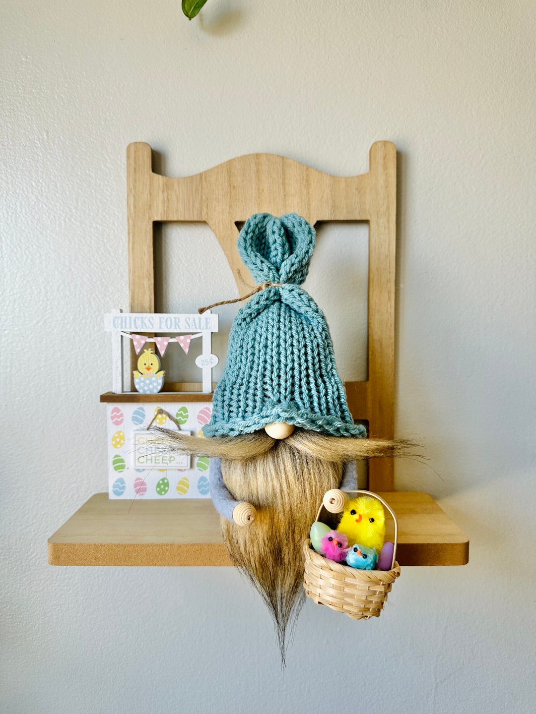 Chicken Gnome, Easter Egg Gnome, Easter Gnome, Chick Gnome, Spring ...