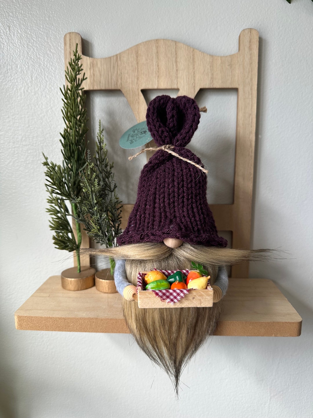 Farmer Gnome Farmers Market Gnome Garden Gnome Handmade - Etsy