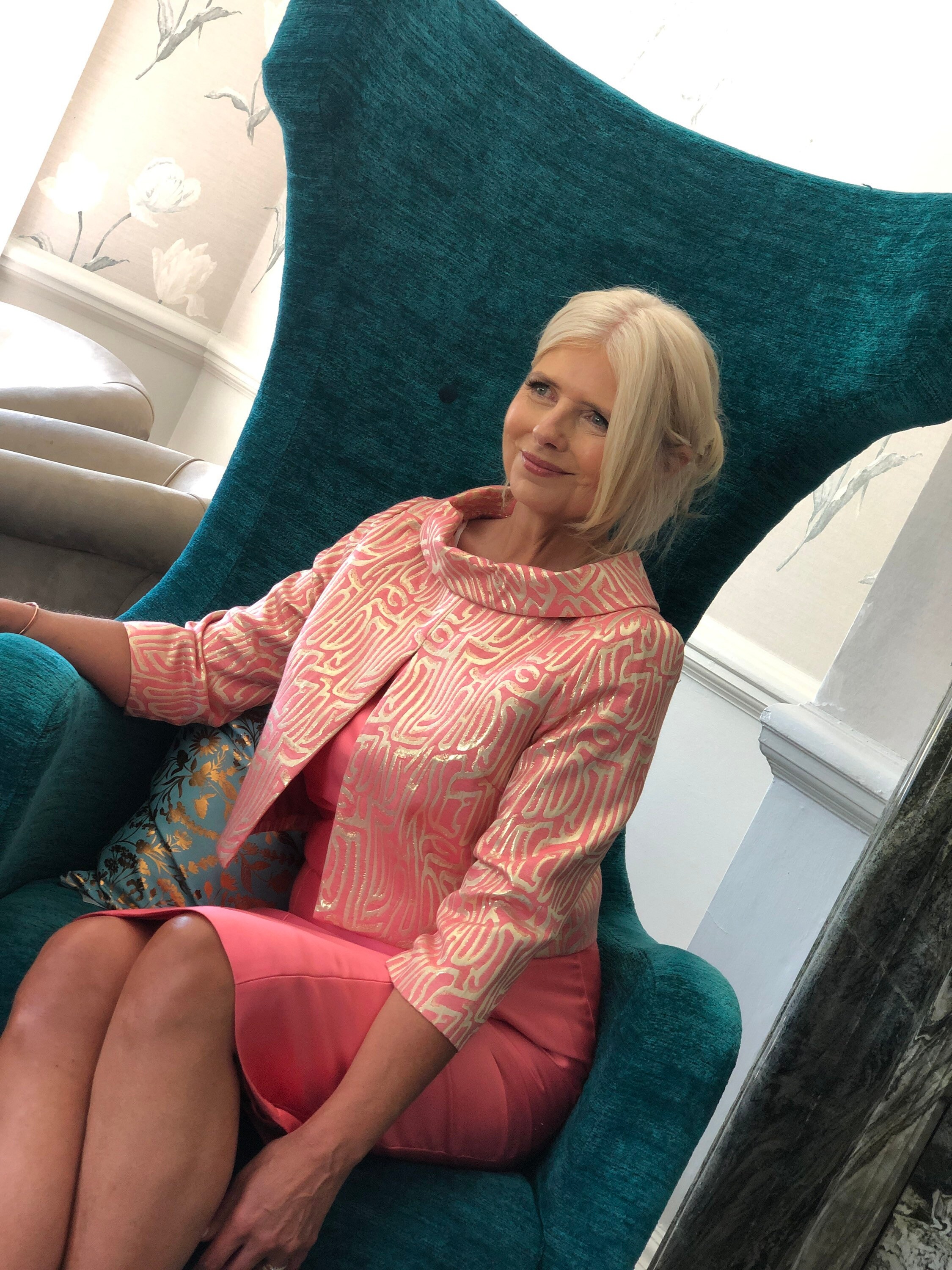 Koralle Kleid mit Jacquard Bolero - Etsy.de