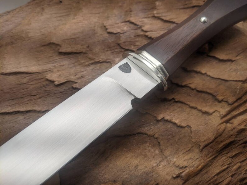 Bowie Knife Forged From 1084 Steel With Stained Figured Walnut - Etsy