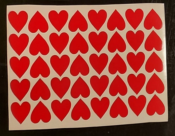 Heart Stickers Pick Your Size and Color Permanent Outdoor - Etsy