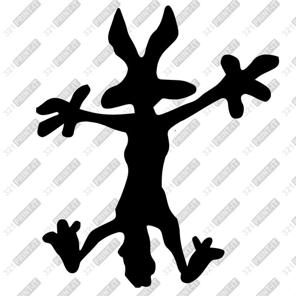 Wile E Coyote Car Decal - Etsy