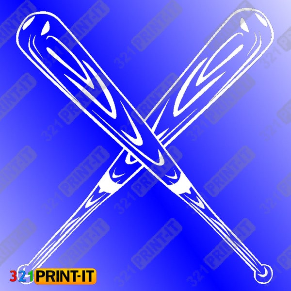Baseball Bat Crossing Svg - Etsy