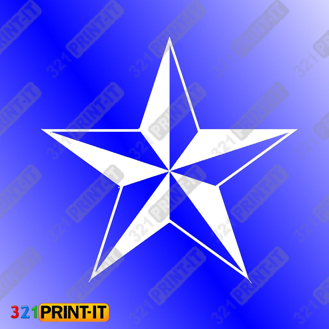 3d Star Digital File - Svg, Dxf, Eps, Jpg and Png Instant Download - Etsy