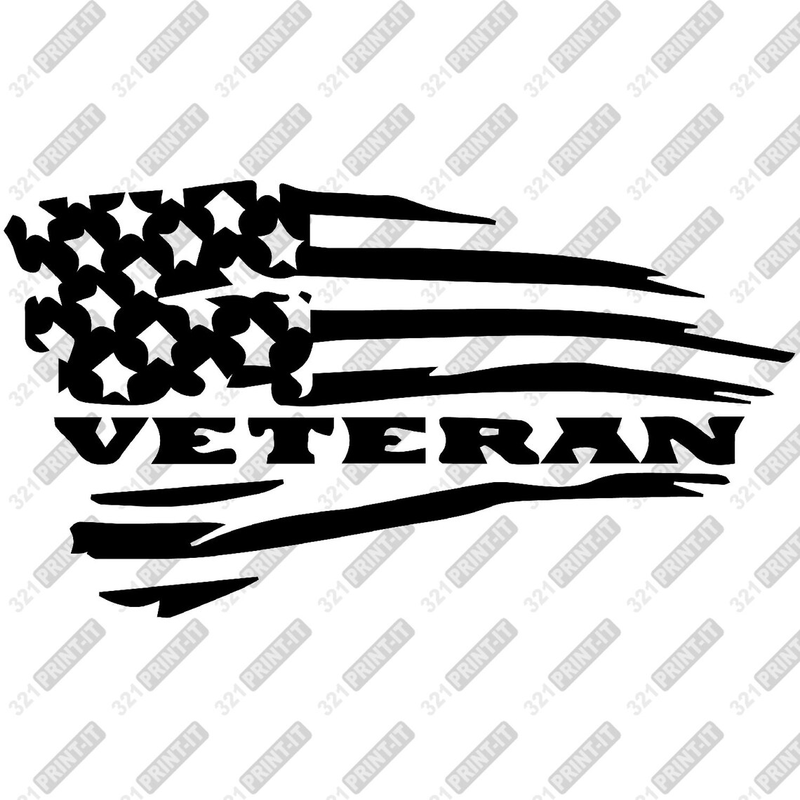 US Military Veteran Flag - Digital File Download Svg Png Pdf Jpg Eps ...
