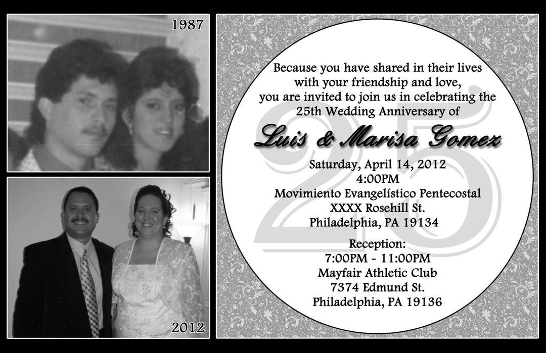 25th Anniversary Invitation Digital Or Printed Etsy 25th-anniversary-invitation-digital-or-printed-etsy