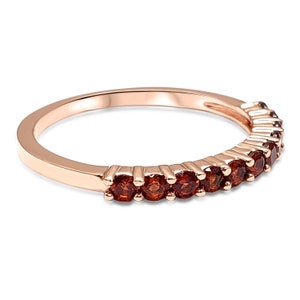 Gemstone Stackable Rings 14k Solid Rose Gold Colored Ring Stacks ...